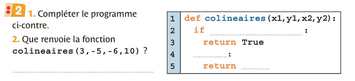 Géométrie - Fiche 36 : Instructions conditionnelles Python - Exercice n°2