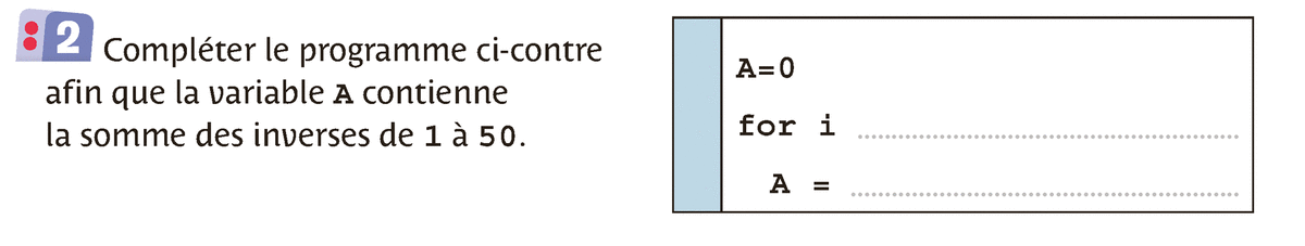 Fonctions - Fiche 48 : Boucles Python - Exercice n°2