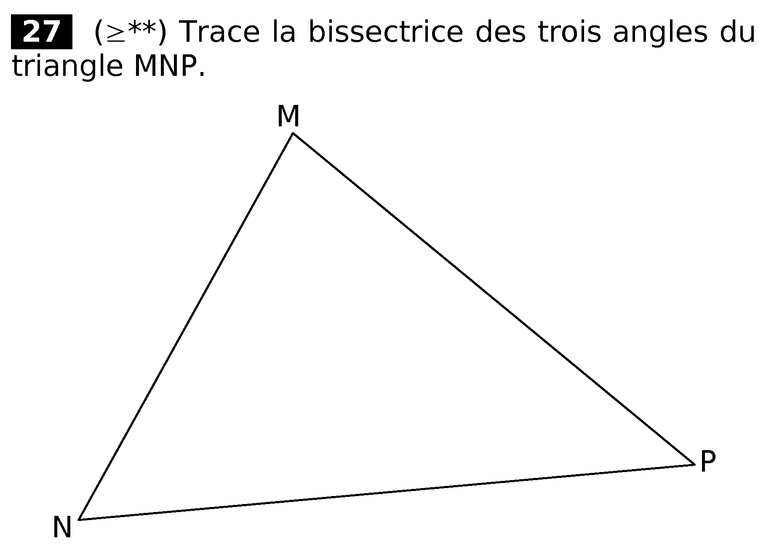 Triangles - Droites remarquables - Exercice n°27