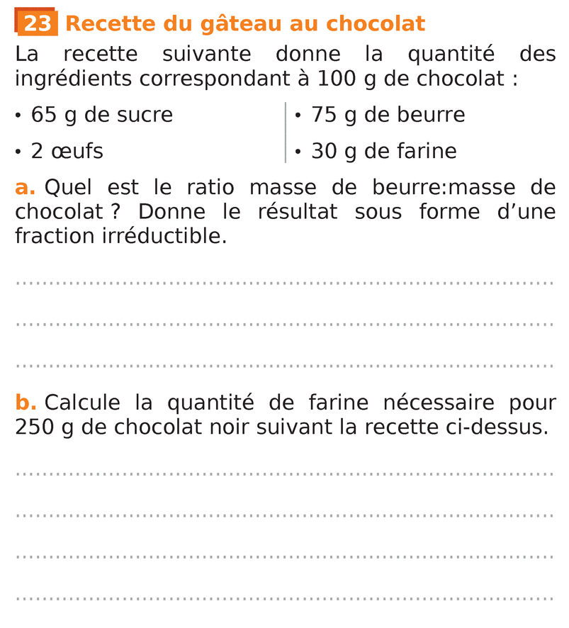 Proportionnalité - Résoudre un problème de proportionnalité - Exercice ...