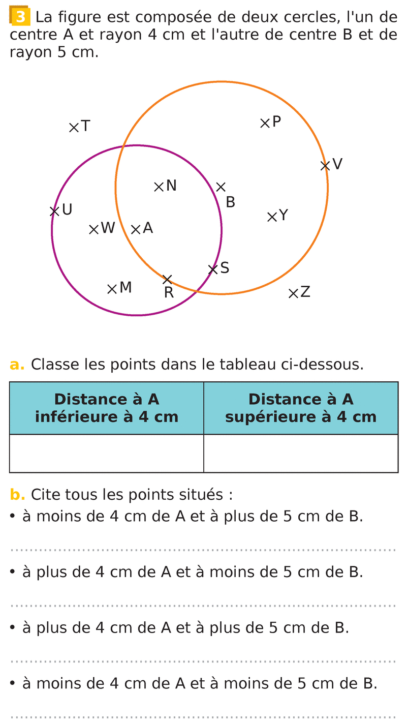 Distances et cercles - Milieux – Distances - Exercice n°3