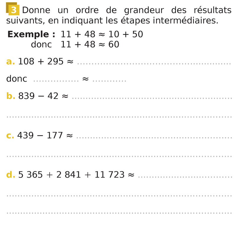 Nombres entiers et décimaux - Additionner et soustraire des nombres ...