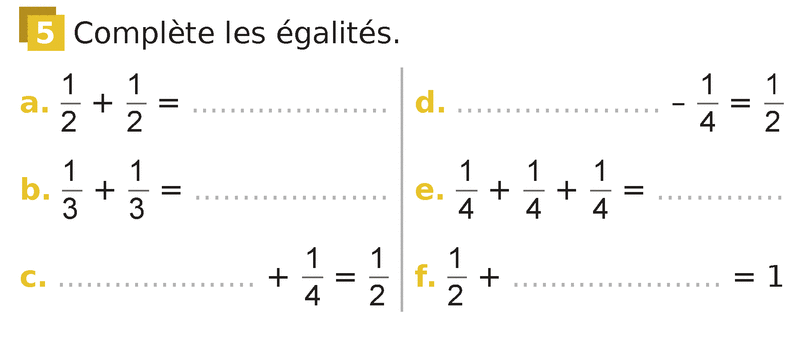 Fractions - Connaître les relations entre un quart, un demi, trois ...