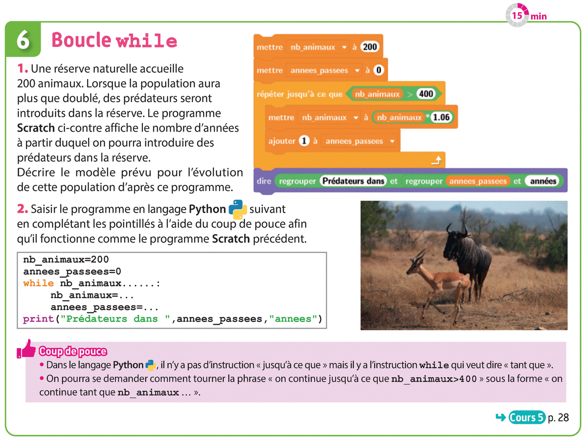 Programmation en langage Python - Activité n°6 : Boucle while