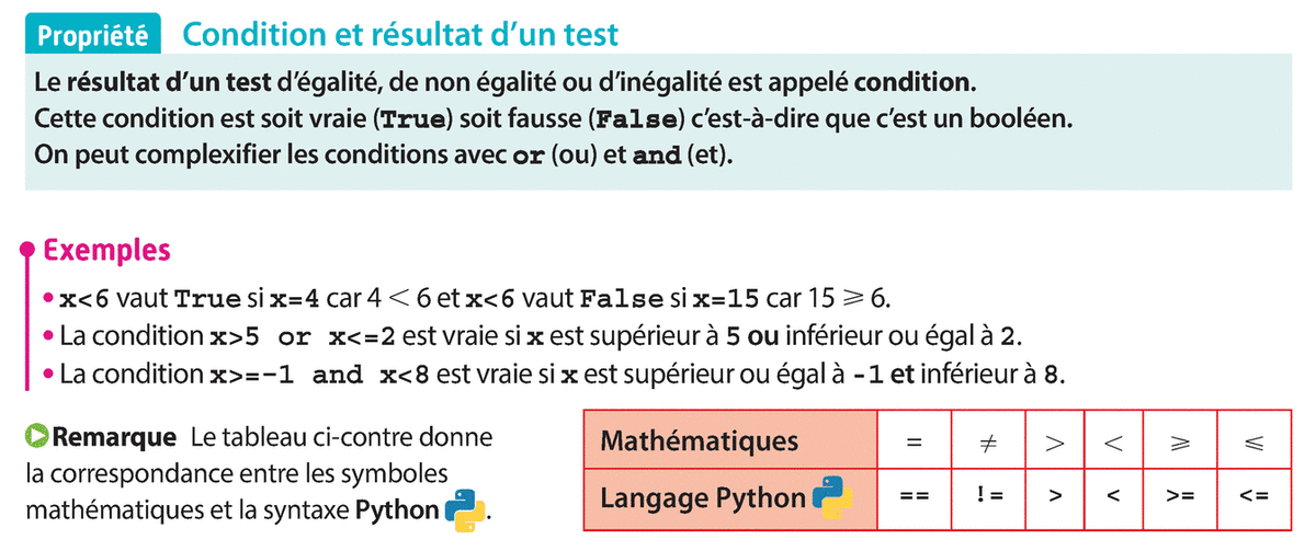 Programmation en langage Python - Instructions conditionnelles ...