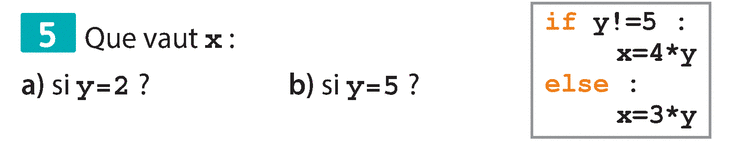 Programmation en langage Python - Comprendre une instruction conditionnelle - Exercice avec ...