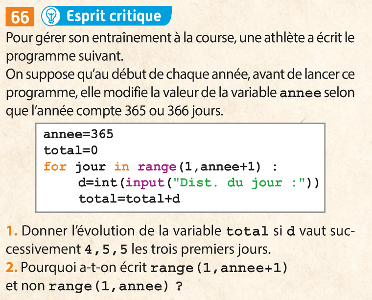 Programmation en langage Python - Comprendre une boucle for - Exercice ...