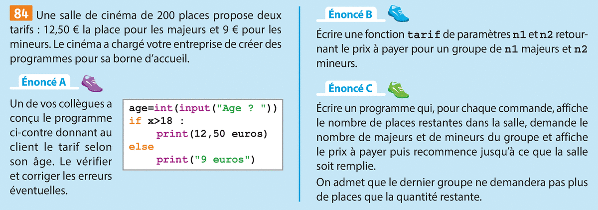 Programmation en langage Python - À chacun son rythme - Exercice d ...