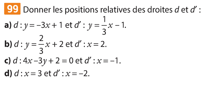 Droites du plan et systèmes d’équations - Position relative de droites ...