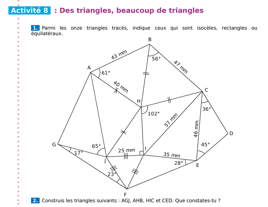 Triangles - Activité n°8