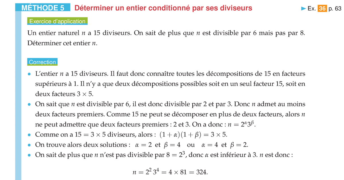 Les nombres premiers - Décomposition, diviseurs d'un entier ...