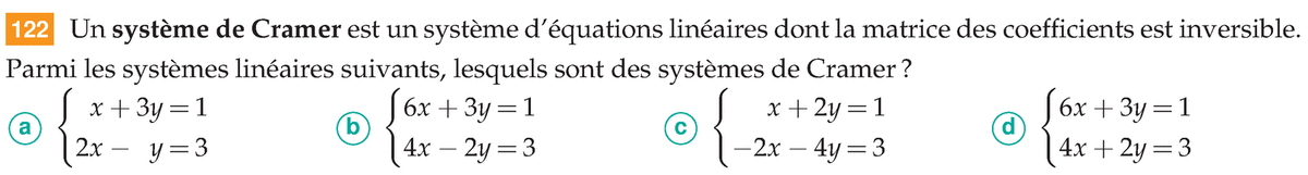 Matrices : opérations - QCM d'auto-évaluation n°122
